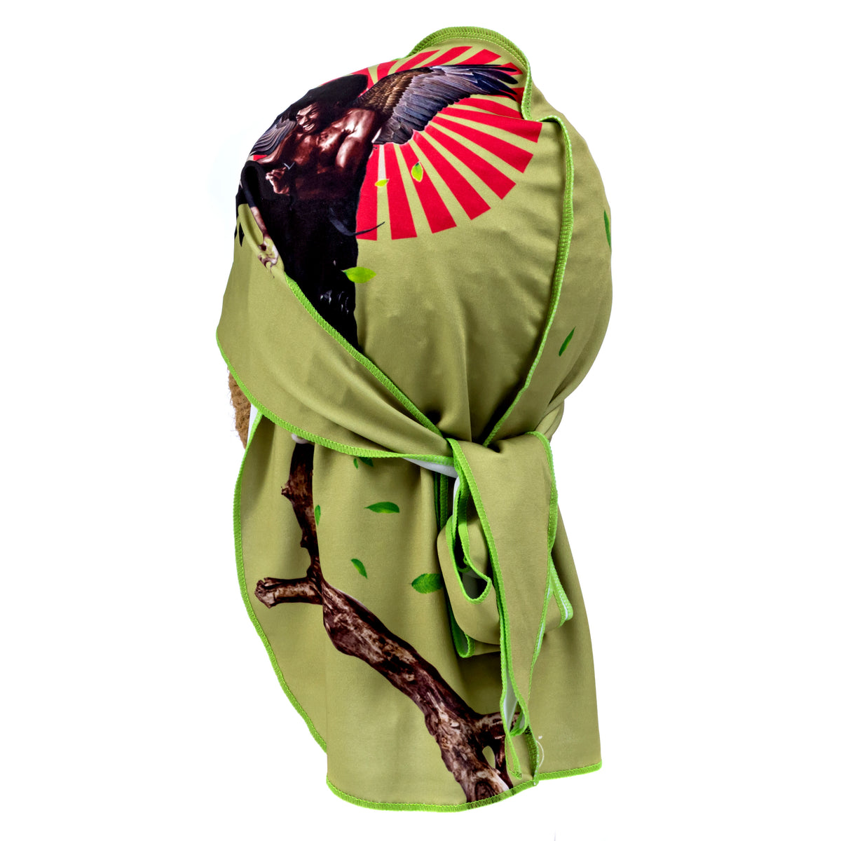 Green Soul Print Du Rag Premium Durag Wave Cap Doorags Durags Wavers
