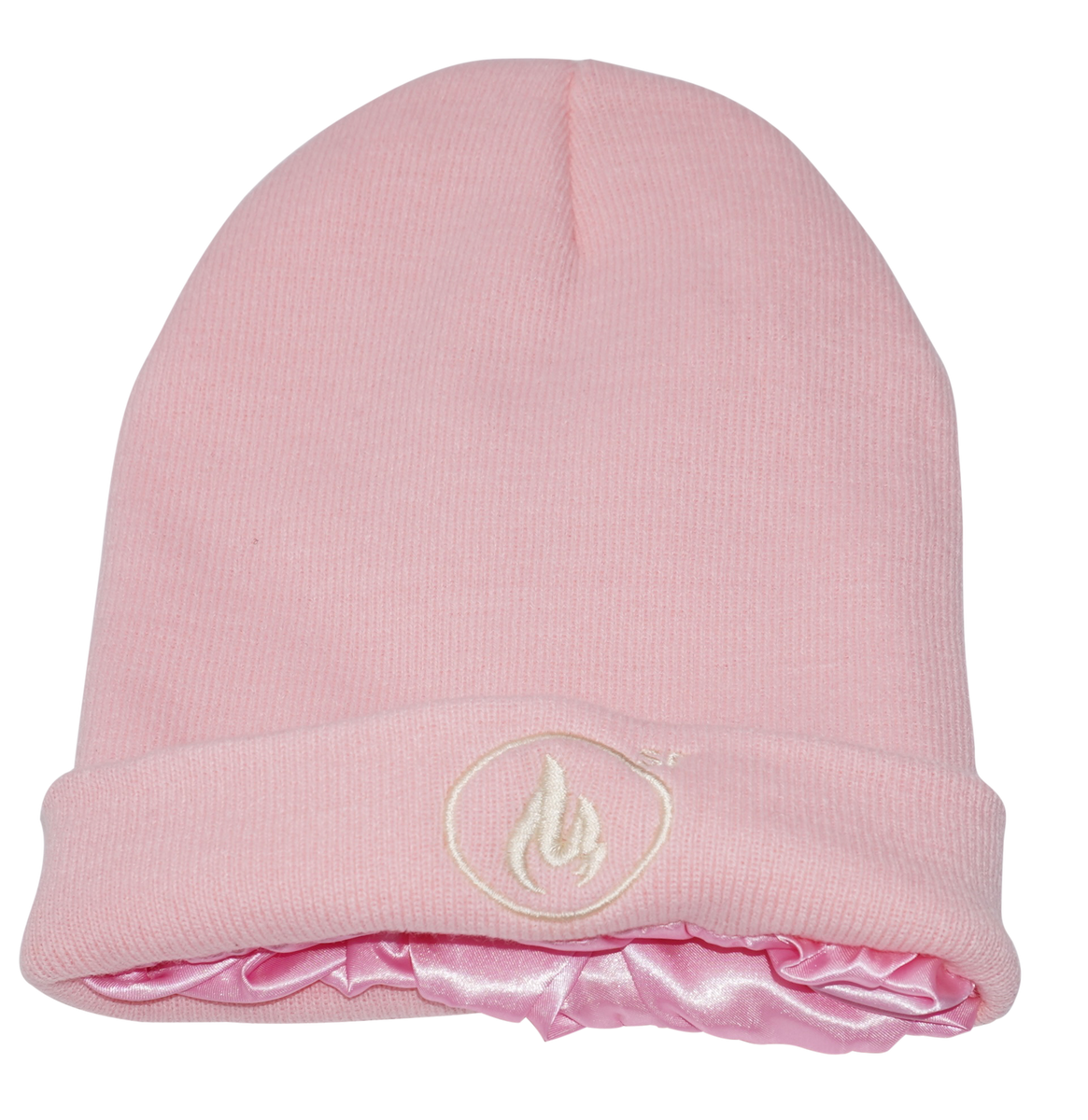 Pink Snatched Flames Satin Lined Beanies