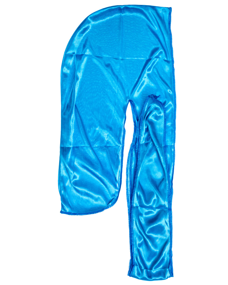 Aqua Blue Silky Du Rag silk DuRag Premium Wave Cap doorags durags ...
