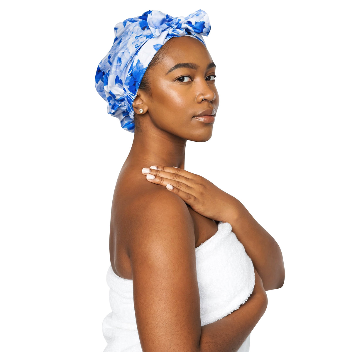 Snatched Flames Double Layered Shower Cap for Women with Braids, Curls