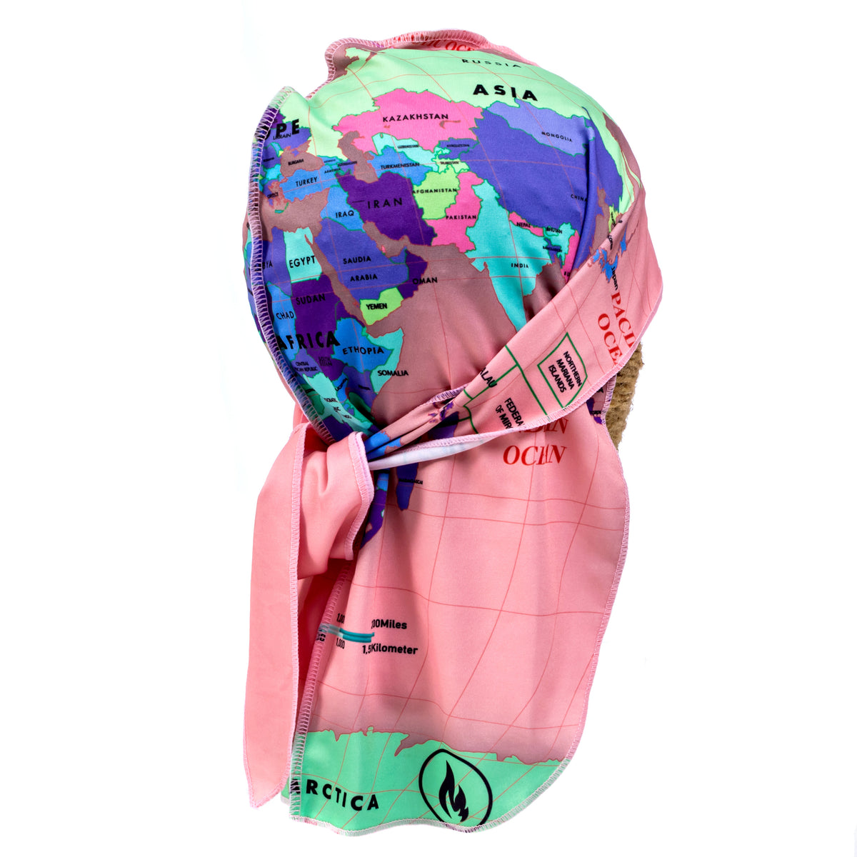 Peach World Print Du Rag- Premium durag Wave Cap doorags durags ...