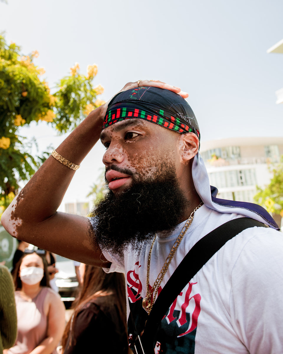 "DURAG" Black Print Du Rag- Premium Quality-Wave Cap doorags durags ...